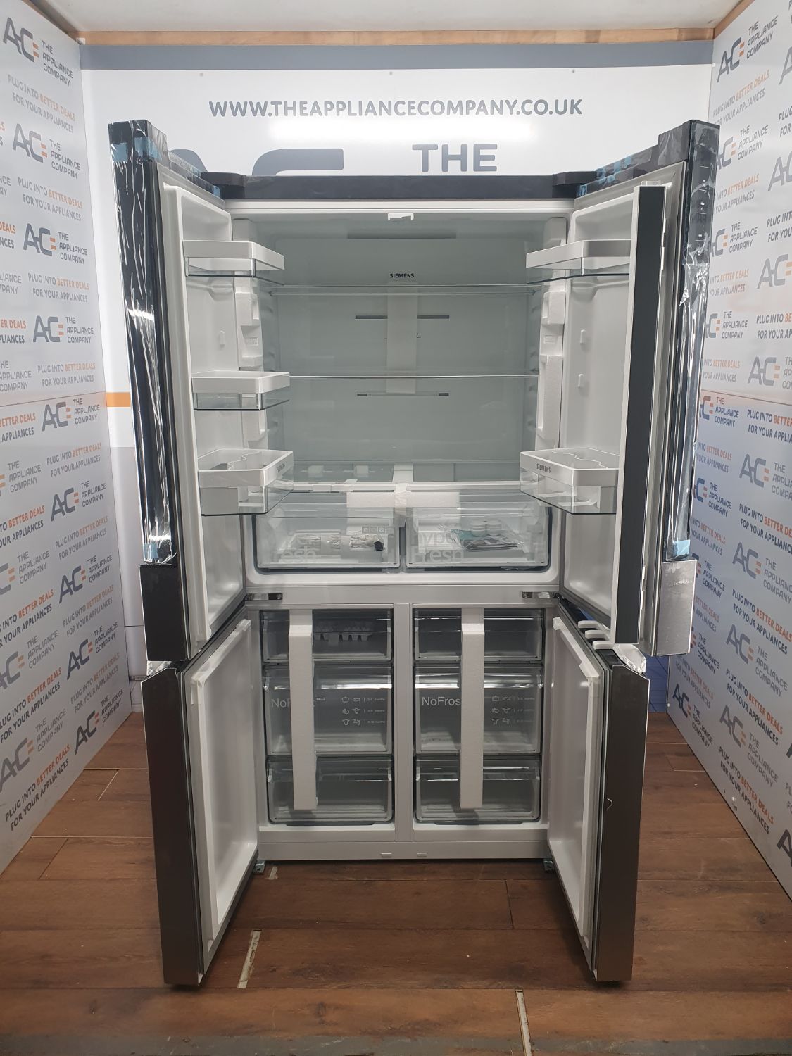 Fridge Freezer Siemens Iq300 KF96NVPEAG Freestanding American ...