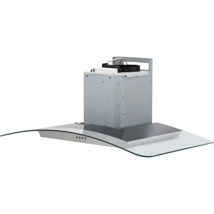 ZANUSSI COOKER HOOD ZHC92352X 90cm Curved Glass Chimney Extractor - The ...