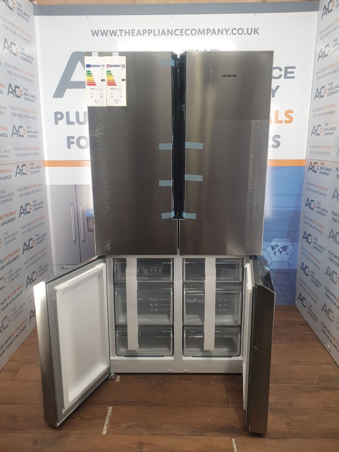 Fridge Freezer Siemens Iq300 KF96NVPEAG Freestanding American ...